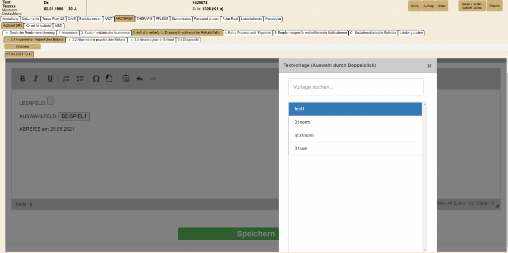 GMS Medizinische Software Module fürs Krankenhausinformationssystem