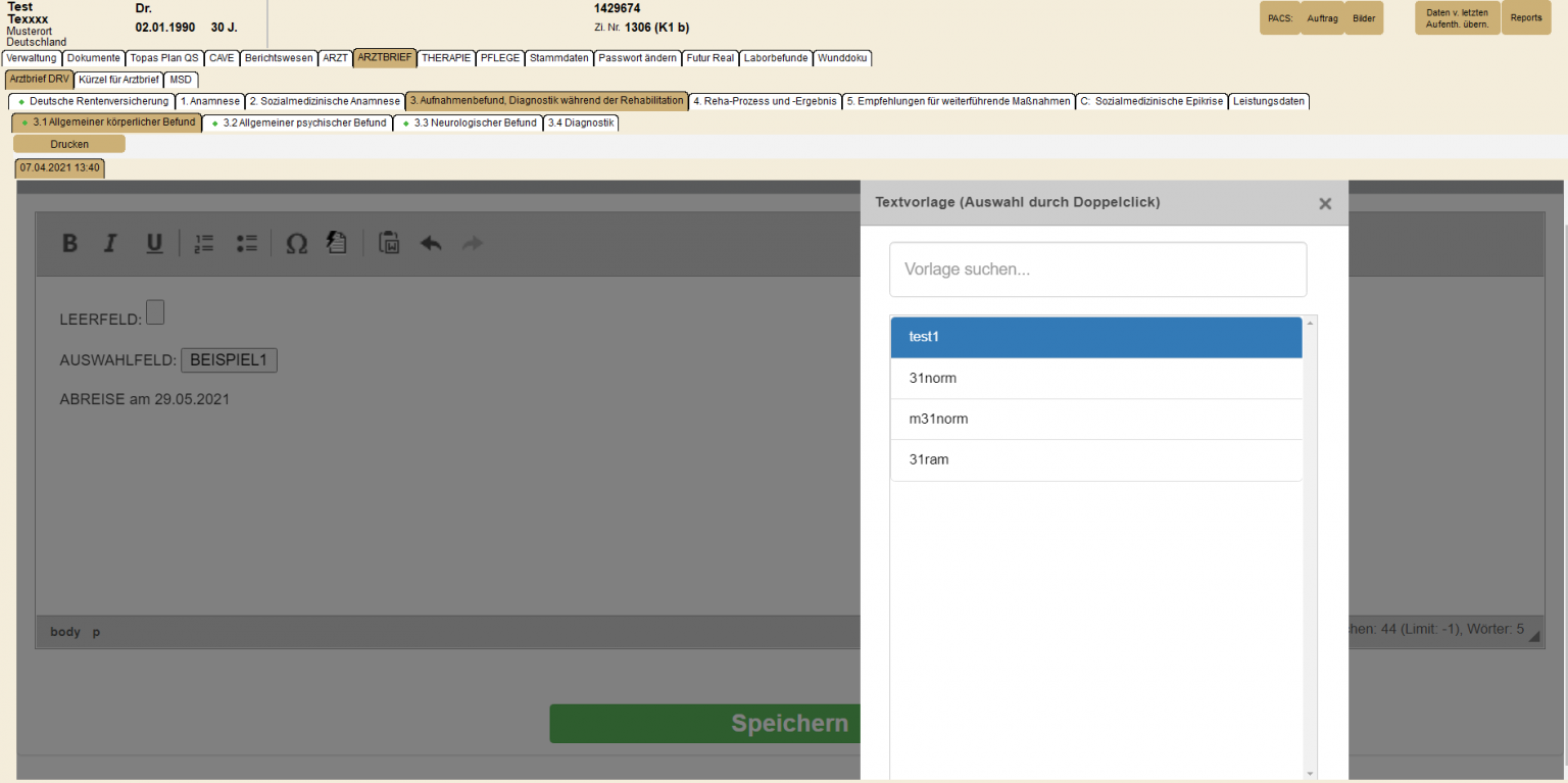 GMS Medizinische Software Module fürs Krankenhausinformationssystem